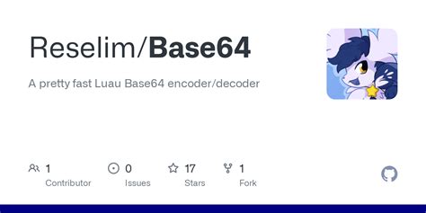 Github Reselimbase64 A Pretty Fast Luau Base64 Encoderdecoder