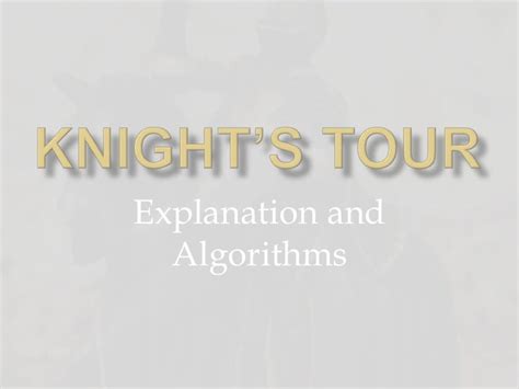 knight s tour algorithm