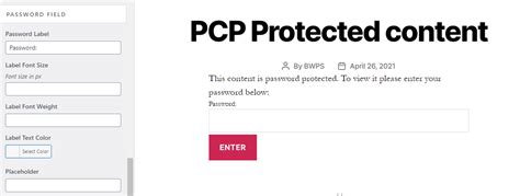 Customize Partial Content Protection Pcp Password Form With Wordpress