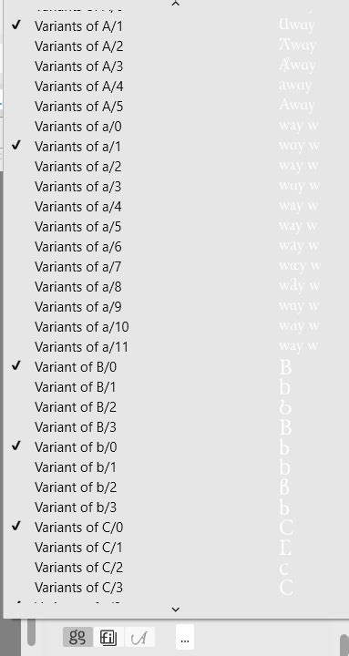all glyphs not showing as options desktop questions macos and