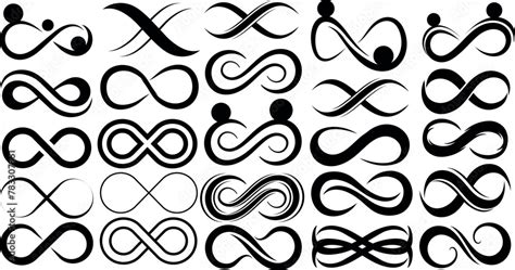 Infinity Loop Line Logo Eternity Infinite Endless Loop Symbols Eternal Limitless Tattoo