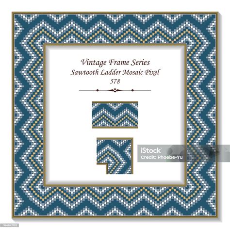 빈티지 사각 3d 프레임 톱니 사다리 모자이크 픽셀 형상 파 0명에 대한 스톡 벡터 아트 및 기타 이미지 0명 3차원 형태 개체 그룹 Istock