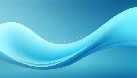 Abstract Blue Background With Smooth Wavy Lines 3d Illustration Generative Ai Stock