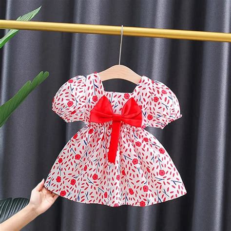 Badu Bg 2023 Летен комплект дрехи за момичета за малко дете Бебешки плажни рокли Сладка карирана