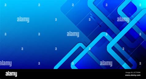 Abstract Minimal Style Blue Gradient Background With Geometric Squares Overlapping Creative