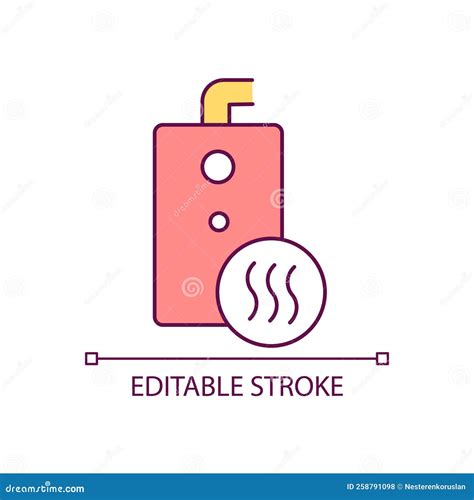 Problem With Furnace Rgb Color Icon Stock Vector Illustration Of Logo Cheakup 258791098