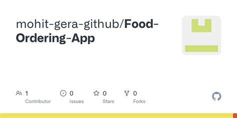 GitHub Mohit Gera Github Food Ordering App