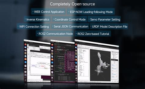 Waveshare High Torque Serial Bus Servo Desktop Robotic Arm Kit Based On Esp32 5 Dof Supports
