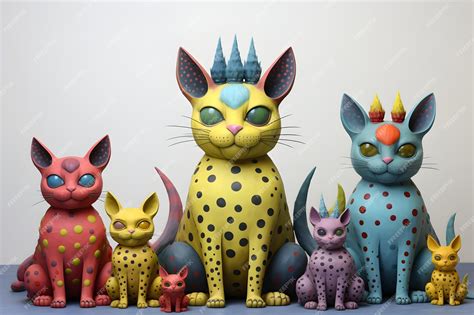 Premium Ai Image Large And Small Polka Dots In Seven Colorful Colors