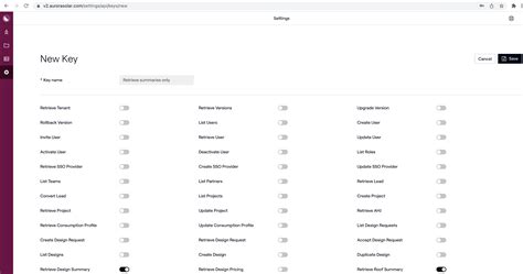 self service restricted api keys