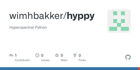 Github Wimhbakkerhyppy Hyperspectral Python