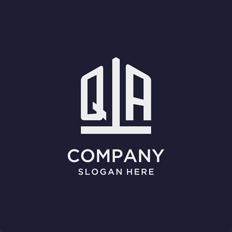 QA Initial Monogram Logo Design With Pentagon Shape Style Vector Art At Vecteezy