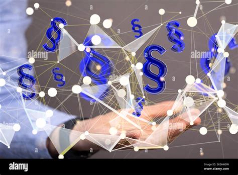 The D Rendered Paragraph Symbols Hovering Over A Male Hand Stock Photo Alamy