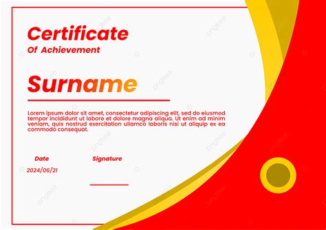 Red Certificate Vector Template Download On Pngtree