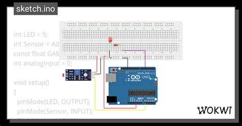 Lichtsensor Analog Steuern Wokwi ESP STM Arduino Simulator
