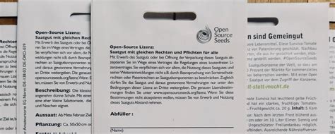 The Open Source Seed Licence Open Source Seeds