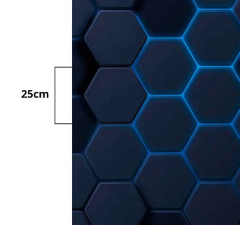 어두운 육각형 패턴 3d 벽화 벽지 Tenstickers