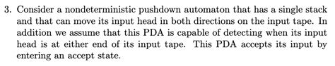Solved 3 Consider A Nondeterministic Pushdown Automaton