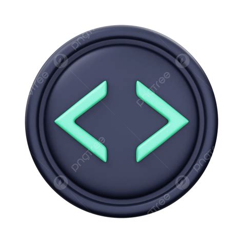 Codificación Icono 3d Render Png Icono De Codificación 3d Botón De Codificación 3d
