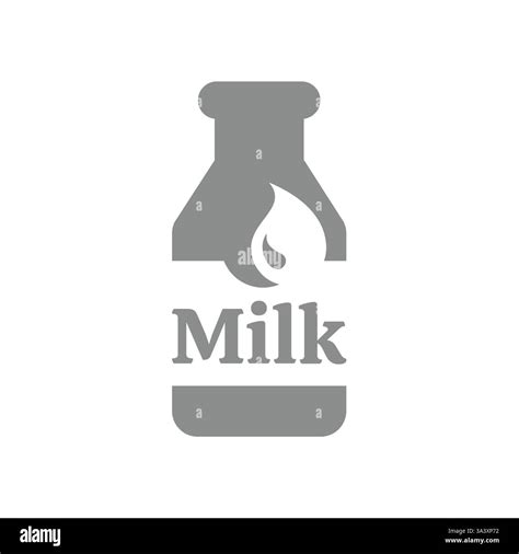 Milk Bottle Vector Icon Dairy Product Milk Jar Symbol Stock Vector Image And Art Alamy