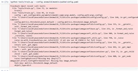 Training Error Issue Openvinotoolkit Anomalib GitHub