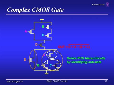 Chapter 6 Static Cmos Circuits Boonchuay Supmonchai Integrated