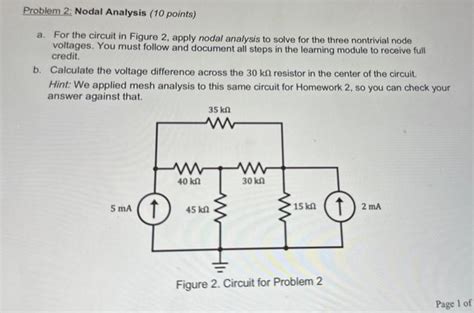 Solved Roblem Nodal Analysis Points A For The Chegg Com