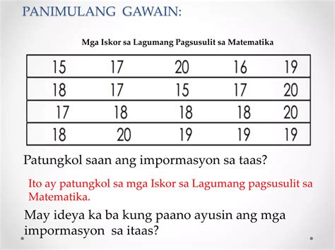 Grade 3 Quarter 4 Week 71 Collects Data On One Variable Using Existing