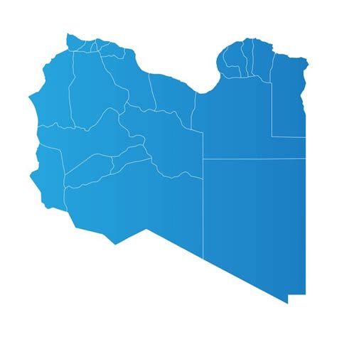 Premium Vector Libya District Country Land Map