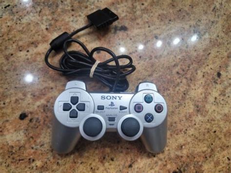 Genuine Oem Sony Ps2 Dualshock 2 Controller Silver Playstation 2 Tested 885480064205 Ebay