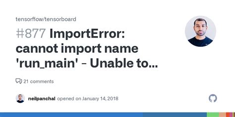 Importerror Cannot Import Name Runmain Unable To Launch