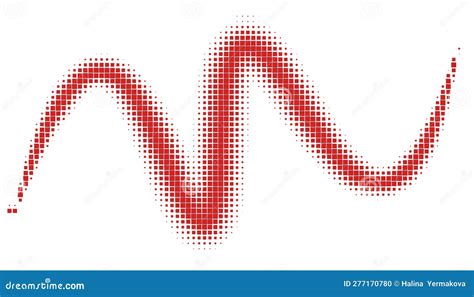 Halftone Monochrome Pattern With Squares Shades Of Red Minimalism Vector Red Dots On White