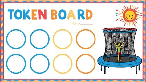 Printable Token Board With Tokens Autism Visual Support Behavior