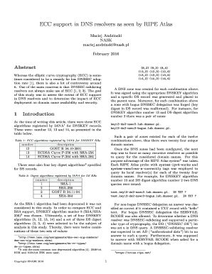 Fillable Online ECC Support In DNS Resolvers As Seen By RIPE Atlas Fax Email Print PdfFiller