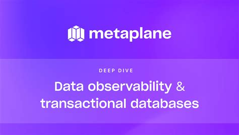 Deep Dive Data Observability And Transactional Databases Metaplane