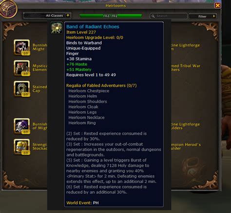 New Heirloom Ring From Event In The War Within Actualités Wowhead
