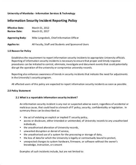 Incident Report 58 Examples Google Docs Pages DOC PDF