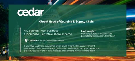 Matthew Langley On Linkedin Fantastic New Exclusive Role In A Vc