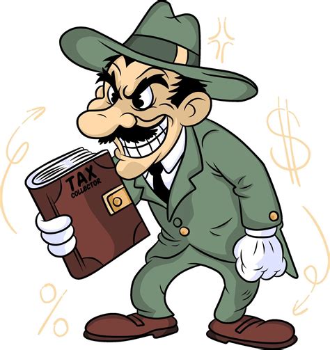 Cartoon Ilustration Of Taxes Collector Man 59873848 Vector Art At Vecteezy