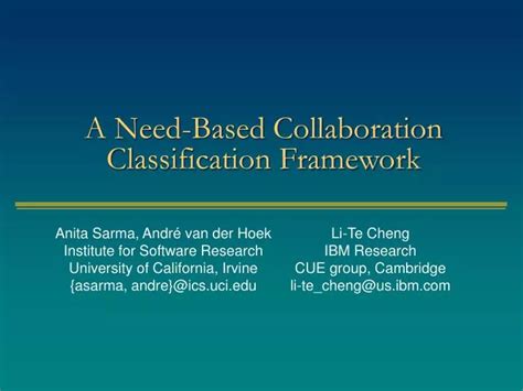 ppt a need based collaboration classification framework powerpoint
