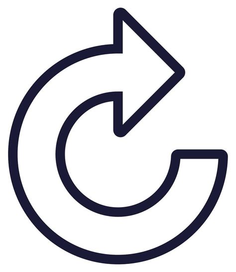 Clockwise Rotation Arrow Icon Isolated On White Background 65439614 Vector Art At Vecteezy