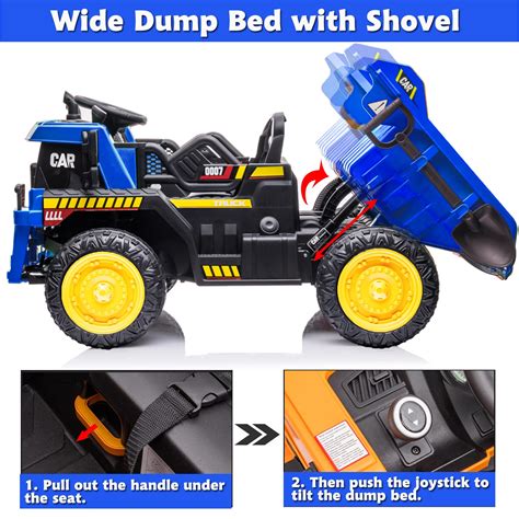 Construction Vehicle Toy With Dump Bed Anpabo 12v Ride On Dump Truck