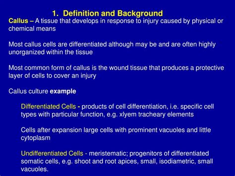 Ppt Plant Cell Tissue And Organ Culture Hort 515 Callus Cultures Powerpoint Presentation Id
