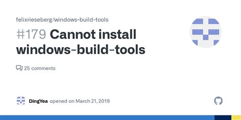cannot install windows build tools · issue 179 · felixrieseberg