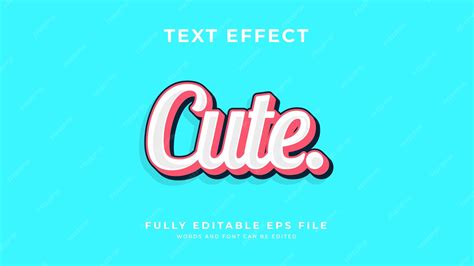 Premium Vector Cute Text Effect