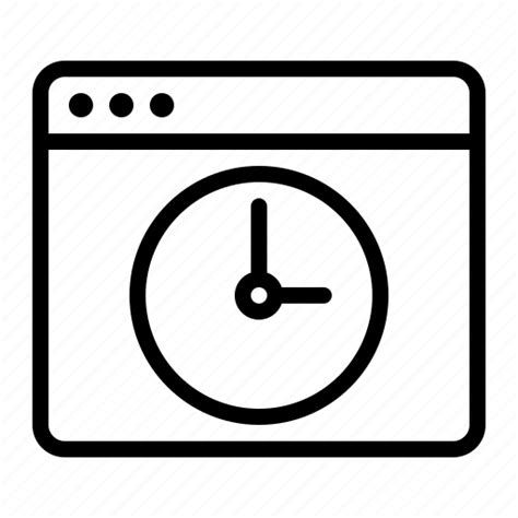 Browser Web Website Time Clock Timer Icon Download On Iconfinder