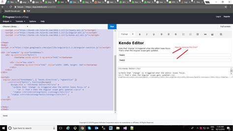 Kendo Editor Show Line If I Use Table In Angularjs Stack Overflow