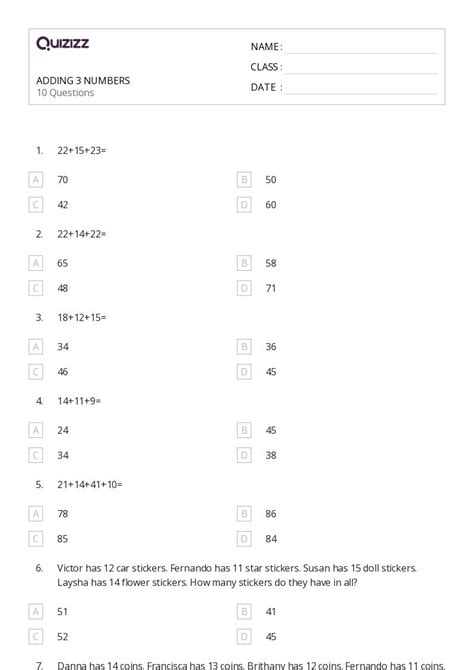 50 Adding Mixed Numbers Worksheets For 2nd Class On Quizizz Free