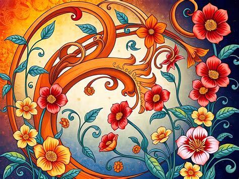 Arte Floral Art Nouveau Stock De Foto Gratis Public Domain Pictures