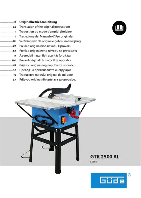 GÜDE GTK AL TRANSLATION OF THE ORIGINAL INSTRUCTIONS Pdf Download ManualsLib